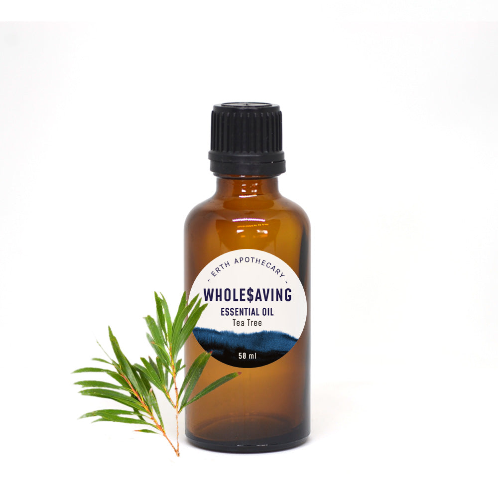 Tea Tree Essential Oil 50ml + Free Dropper – WholeSaving